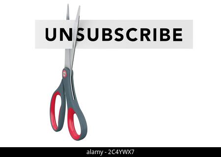 unsubscribe icon on white background. flat style. text box unsubscribe ...