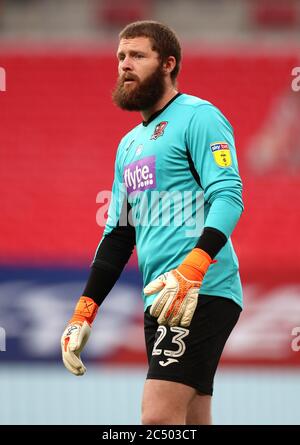 Exeter City goalkeeper Jonny Maxted during the Sky Bet League Two Play ...