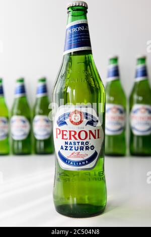 Bottles of Italian Peroni larger Stock Photo - Alamy