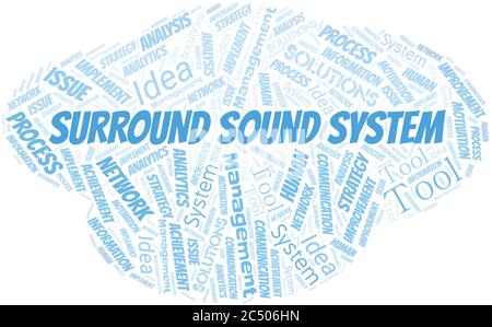 Surround System typography vector word cloud. Wordcloud collage made ...