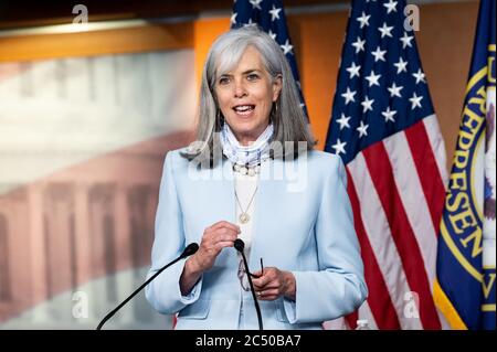 U.S. Representative Katherine Clark (D-MA) speaking at a Democratic ...