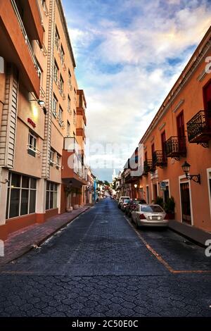 Dominican Republic, colorful colonial streets of Puerto Plata and Dona ...