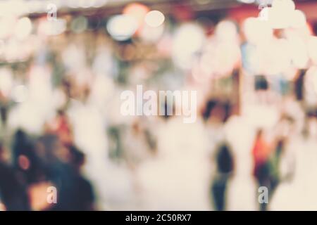 Abstract background of shopping mall with color bokeh circles for ...