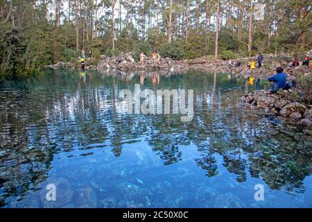 Disappearing Tarn on the slopes of Mt Wellington Stock Photo - Alamy