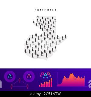 Guatemala People Icon Map. People Crowd in the Shape of a Map of ...