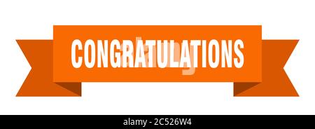congratulations ribbon. congratulations isolated band sign ...