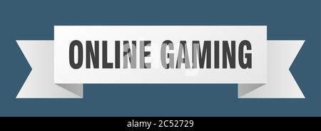 online gaming ribbon. online gaming isolated paper banner. sign Stock ...