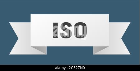 iso ribbon. iso isolated band sign. iso banner Stock Vector Image & Art ...