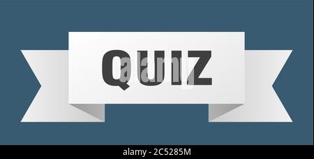 quiz ribbon. quiz isolated band sign. quiz banner Stock Vector Image ...