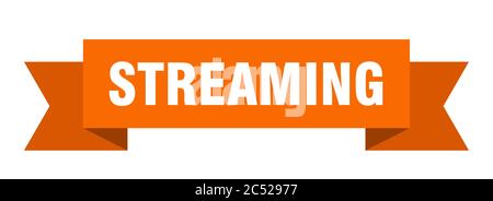 streaming ribbon. streaming isolated band sign. streaming banner Stock ...