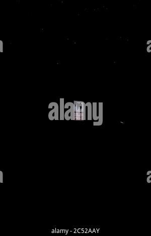 MORELIA, MEXICO - Jan 29, 2020: Neon luminous sign with a black ...