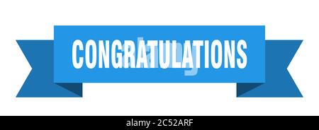 congratulations ribbon. congratulations isolated band sign ...