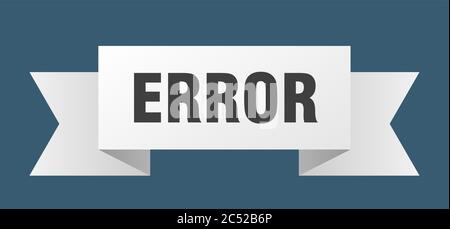 error ribbon. error isolated band sign. error banner Stock Vector Image ...