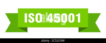 iso 45001 ribbon. iso 45001 isolated band sign. iso 45001 banner Stock ...