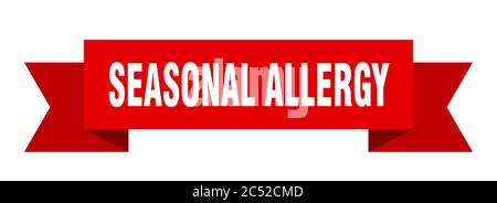 seasonal allergy ribbon. seasonal allergy isolated band sign. seasonal ...