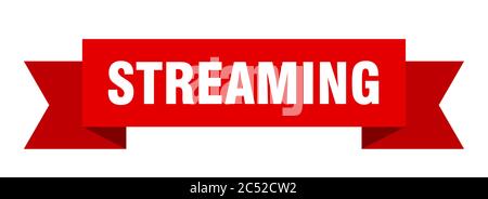 streaming ribbon. streaming isolated band sign. streaming banner Stock ...