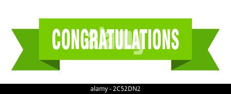 congratulations ribbon. congratulations isolated band sign ...
