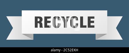 recycle ribbon. recycle isolated band sign. recycle banner Stock Vector ...