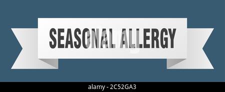seasonal allergy ribbon. seasonal allergy isolated band sign. seasonal ...