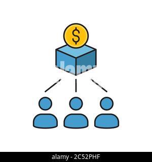 Reseller vector icon symbol isolated on white background Stock Vector ...