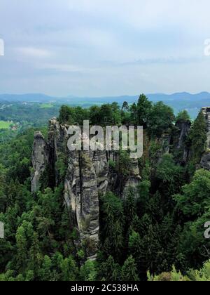 Fantastic natural scenery in Saxony near Dresdenmountains Stock Photo ...