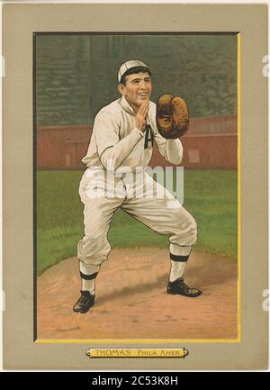 Ira Thomas, Philadelphia Athletics, baseball card portrait Stock Photo ...