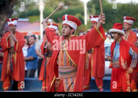 Turkey. Traditional Ottoman Marching band playing at a festival in ...
