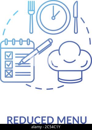 Reduced menu concept icon Stock Vector Image & Art - Alamy