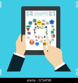 Seo Search Engine Optimization Icons Set Vector Stock Vector Image ...