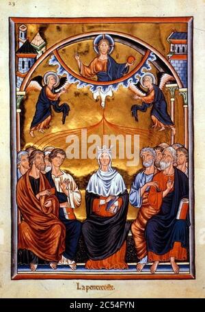 Ingeborg Psalter 02f 1200 Stock Photo - Alamy