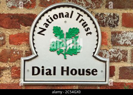 Dial House, National Trust sign, emblem, Brancaster Staithe, Norfolk ...