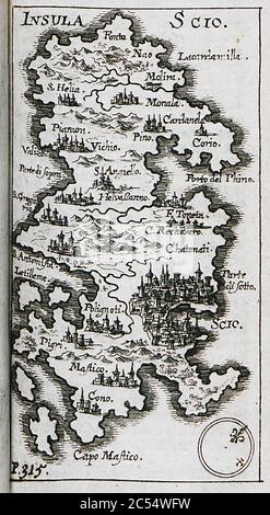 Insula Scio Sandrart Jacob Von 1687 Stock Photo - Alamy