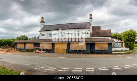 Derelict and ready for demolition The Gate Hangs Well in Woodgate near ...