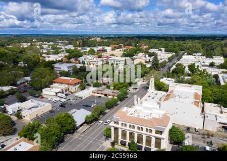 Aerial views above downtown Chico, California Stock Photo - Alamy