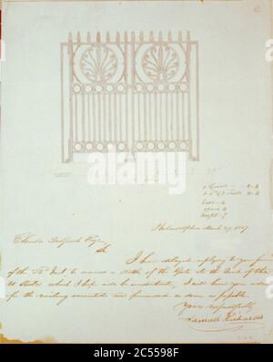 Iron gates. Elevation Stock Photo - Alamy