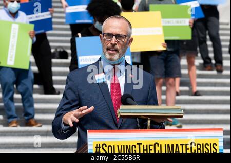 U.S. Representative, Jared Huffman (D-CA) speaking at a press ...