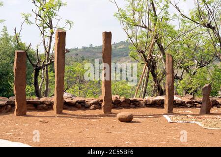 Konso Cultural Landscape (UNESCO World Heritage site), village houses ...
