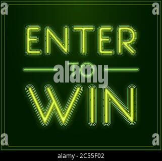 Lottery neon sign Stock Vector Image & Art - Alamy