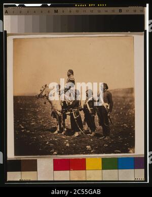 Ismail Pacha on horseback, with Turkish officers, Crimean War, 1853 ...