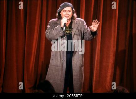 Comedian Sam Kinison performing at the Roxy Theatre on The Sunset Strip ...