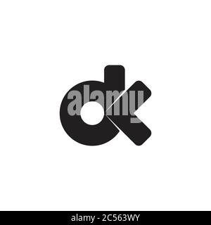 abstract letter dk simple geometric design symbol vector Stock Vector ...