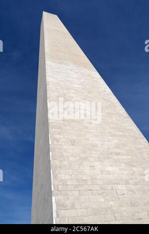 The Washington Monument, located on the National Mall in Washington, D ...