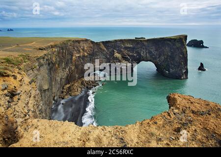 Rock Gate at Dyrholaey, Iceland Stock Photo - Alamy