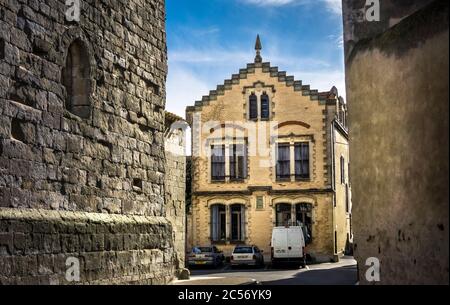 Village alley in Azille in winter Stock Photo - Alamy