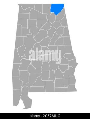 Map of Jackson in Alabama Stock Photo - Alamy