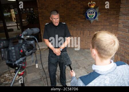 Chief Constable Simon Cole at Leicester Police Headquarters after the ...