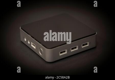 a mini PC with black background Stock Photo - Alamy