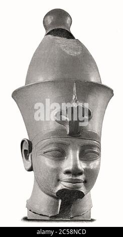 Thutmose III, Pharaoh of Egypt 1479 - 1425 BC (18th Dynasty), handing ...