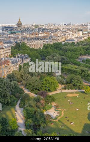 Paris, France - 25 06 2020: View of Paris from Eiffel Tower Stock Photo ...