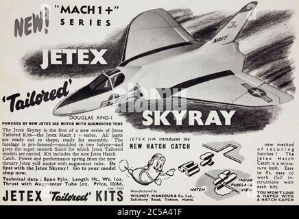 Vintage advertisement for Jetex model aircraft featuring the Douglas ...